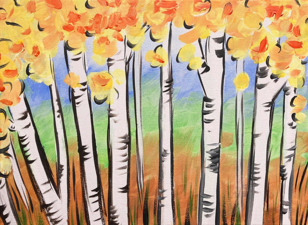 New video: Aspen Trees – easy step-by-step acrylic tutorial for beginners – Skye Pratt ...
