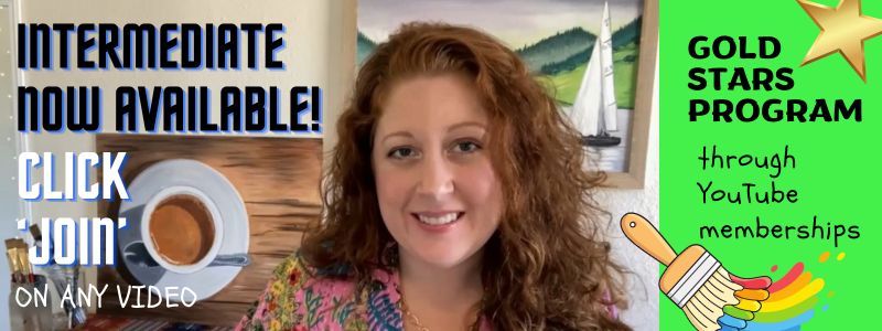 INTERMEDIATE PAINTING GOLD STARS PROGRAM – Skye Pratt – Teaching Artist