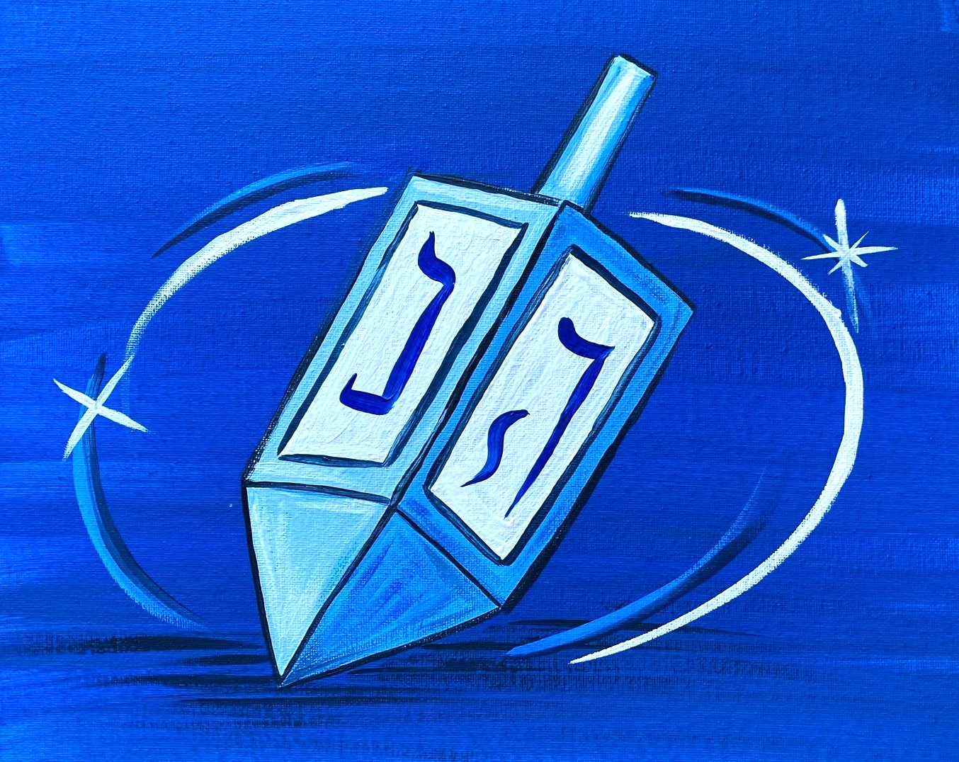 EP189 – ‘Dreidel’ easy acrylic painting tutorial for Hanukkah step-by ...